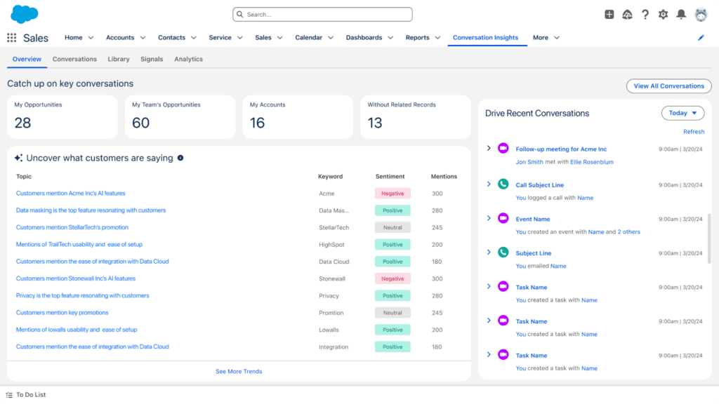 Einstein Conversation Insights: Analyze Customer Calls and Coach Your ...