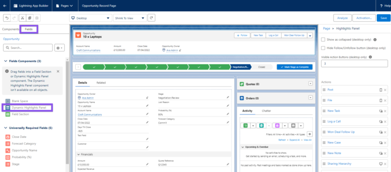 The Ultimate Guide to the Salesforce Dynamic Highlights Panel ...