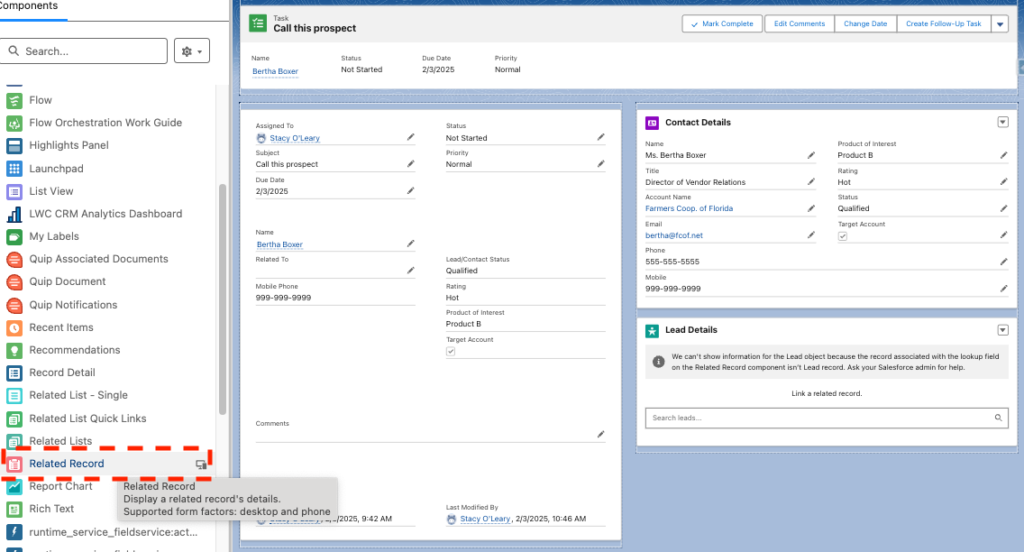 How to Get Lead or Contact Data on to Salesforce Activities ...